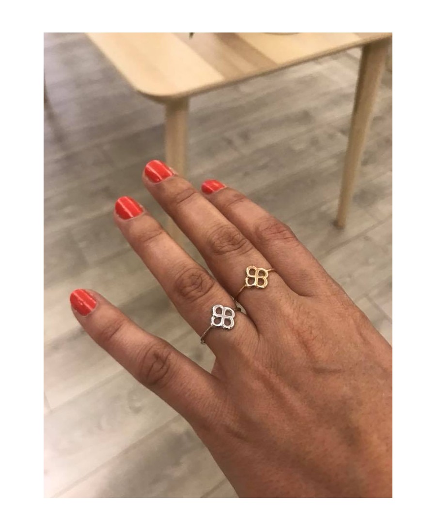 bague bijoux basques Luma croix basque or rose 750 biarritz bayonne